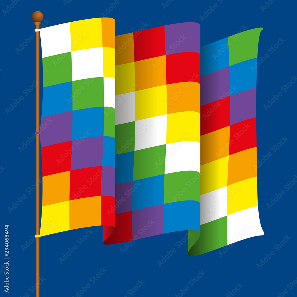 Wiphala is the flag of the Andean nation and the Aymara people. It is a ...