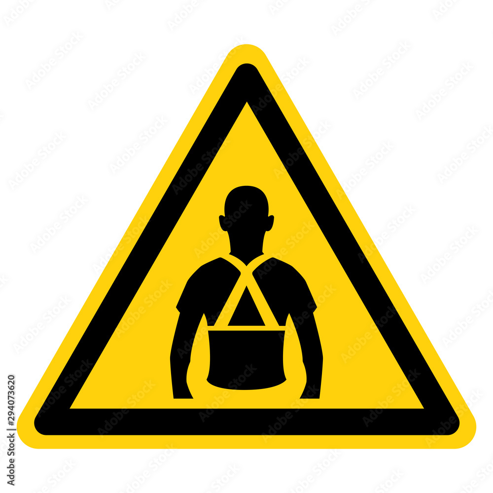Warning Wear Back Support Symbol Sign, Vector Illustration, Isolated On ...