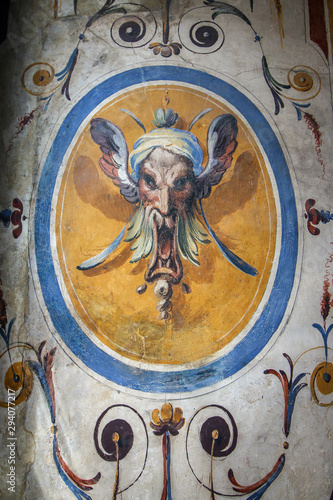 Plakat Example of a 16th Century Grotesque or Grottoesque painting. The ...