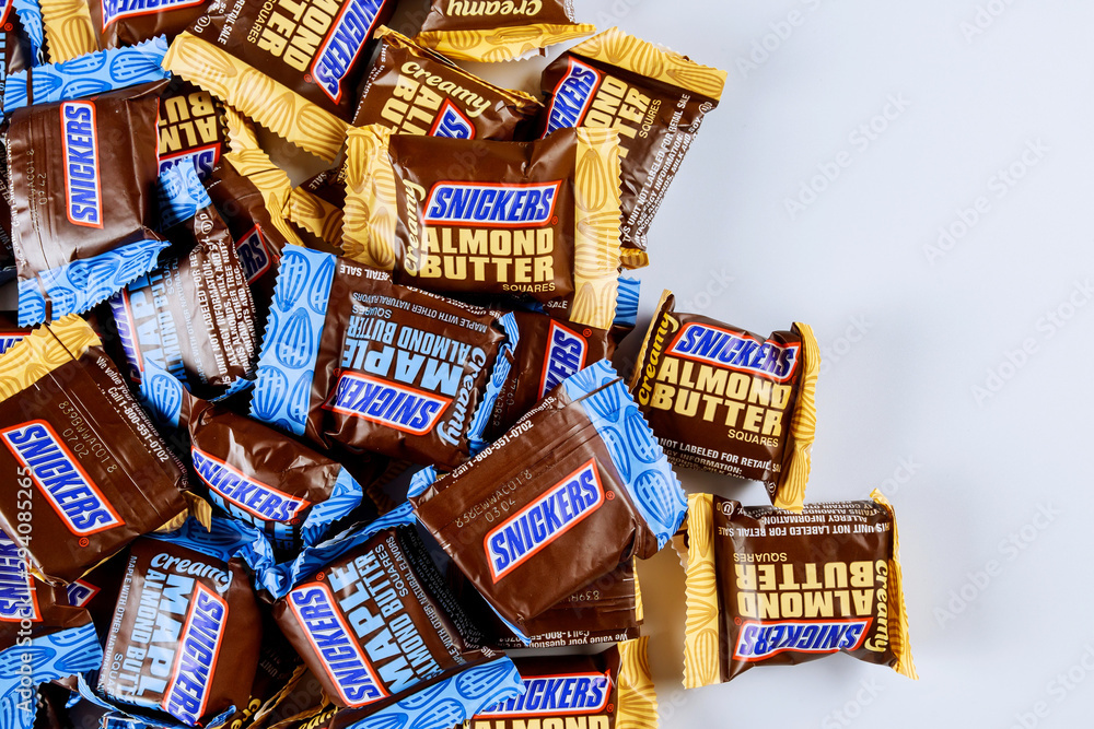 Snickers snack bar in mini candy bars maple almond butter candy ang ...