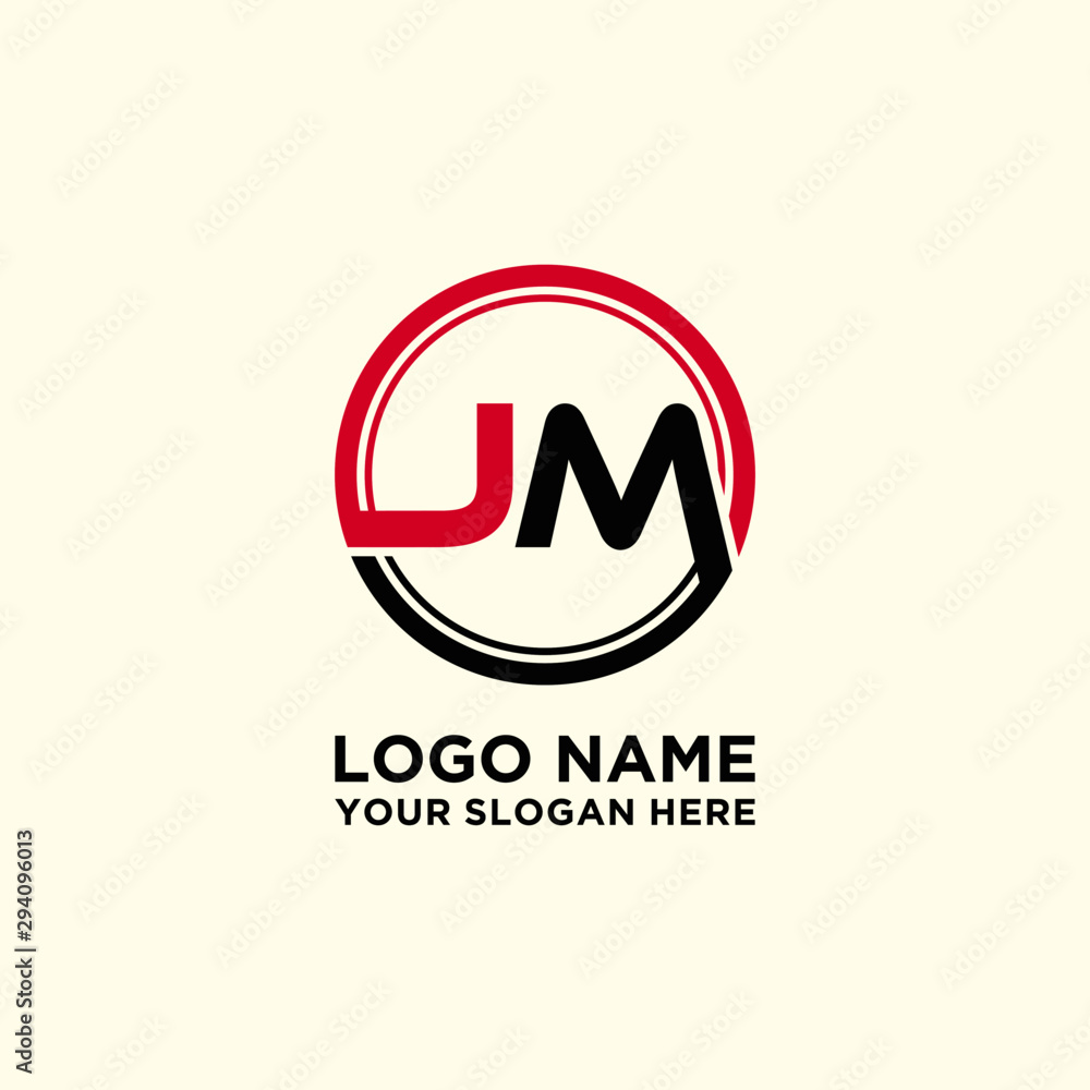 Circle logo with the letter JM inside. letters connecting with circles ...