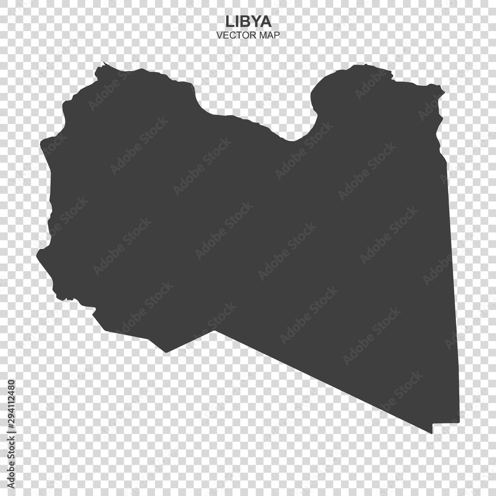 political map of Libya isolated on transparent background Stock Vector ...