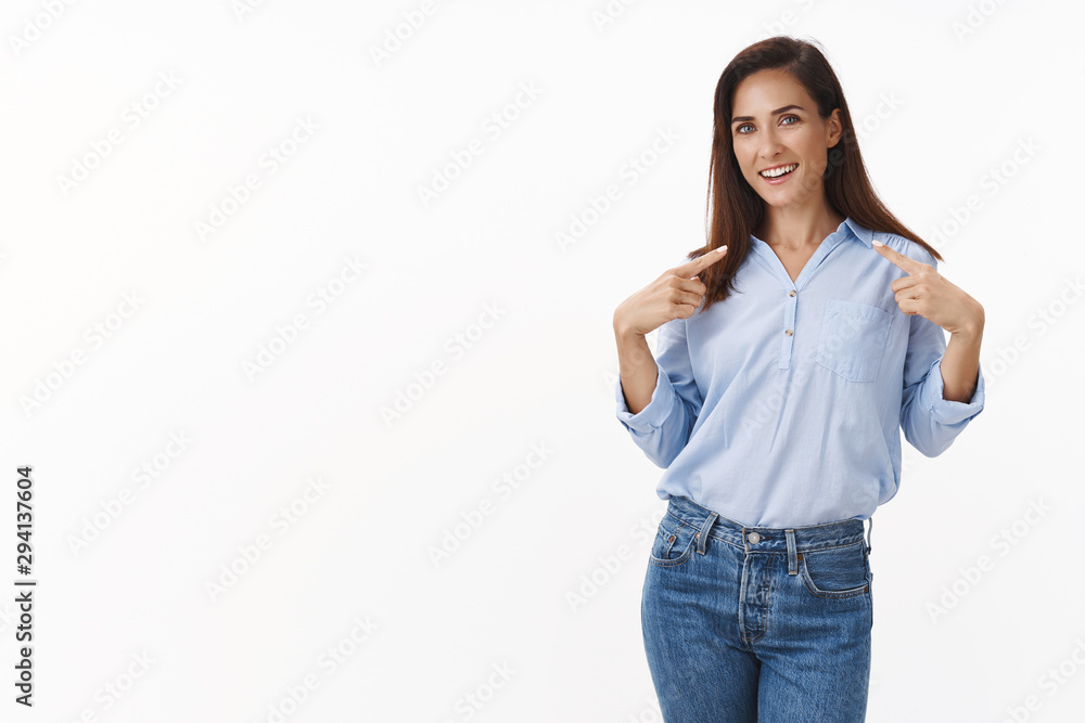 Lady-boss determined make good business deal. Confident proud good ...