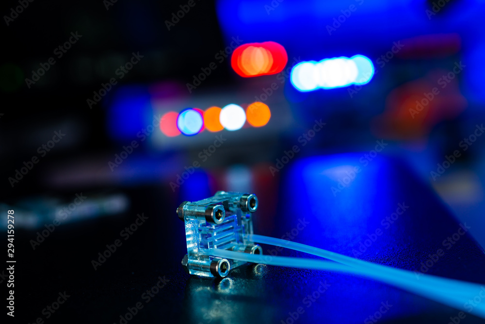 microfluidic device Instrument that uses micro amounts of fluid on a ...