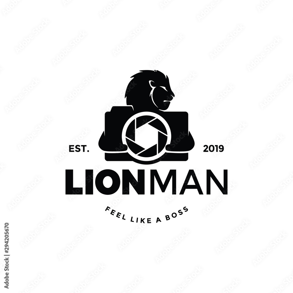 Animal bring lens of camera logo vector. Photographer and videographer ...