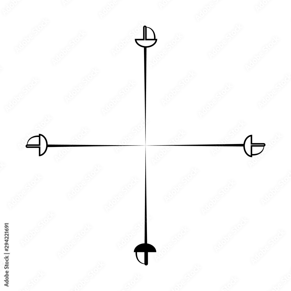 Black and White Three Musketeers original vector logo. EPS isolated ...