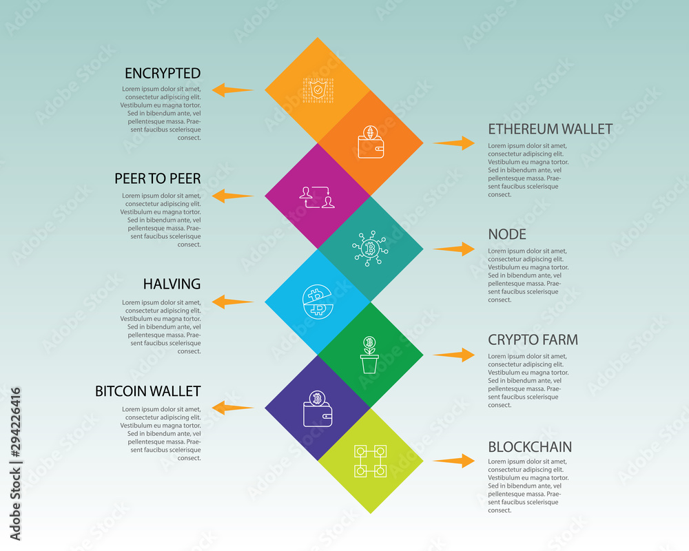 Crypto Currency Infographics vector design. Timeline concept include ...