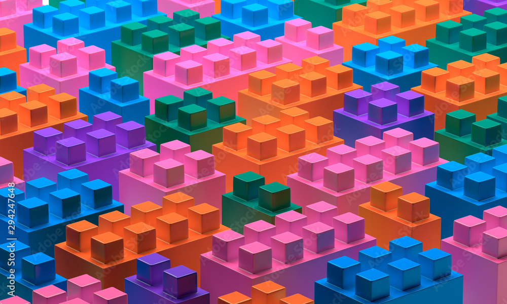 construction 3D model. 3d render educational games. 3d image lego ...