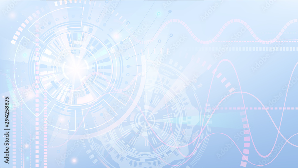 Abstract light blue futuristic background. Innovative computer technologies, communications and ...