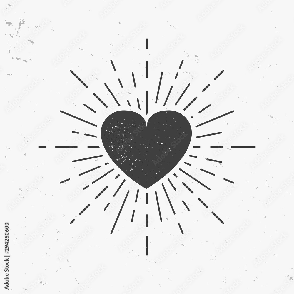 Vintage Heart Vector