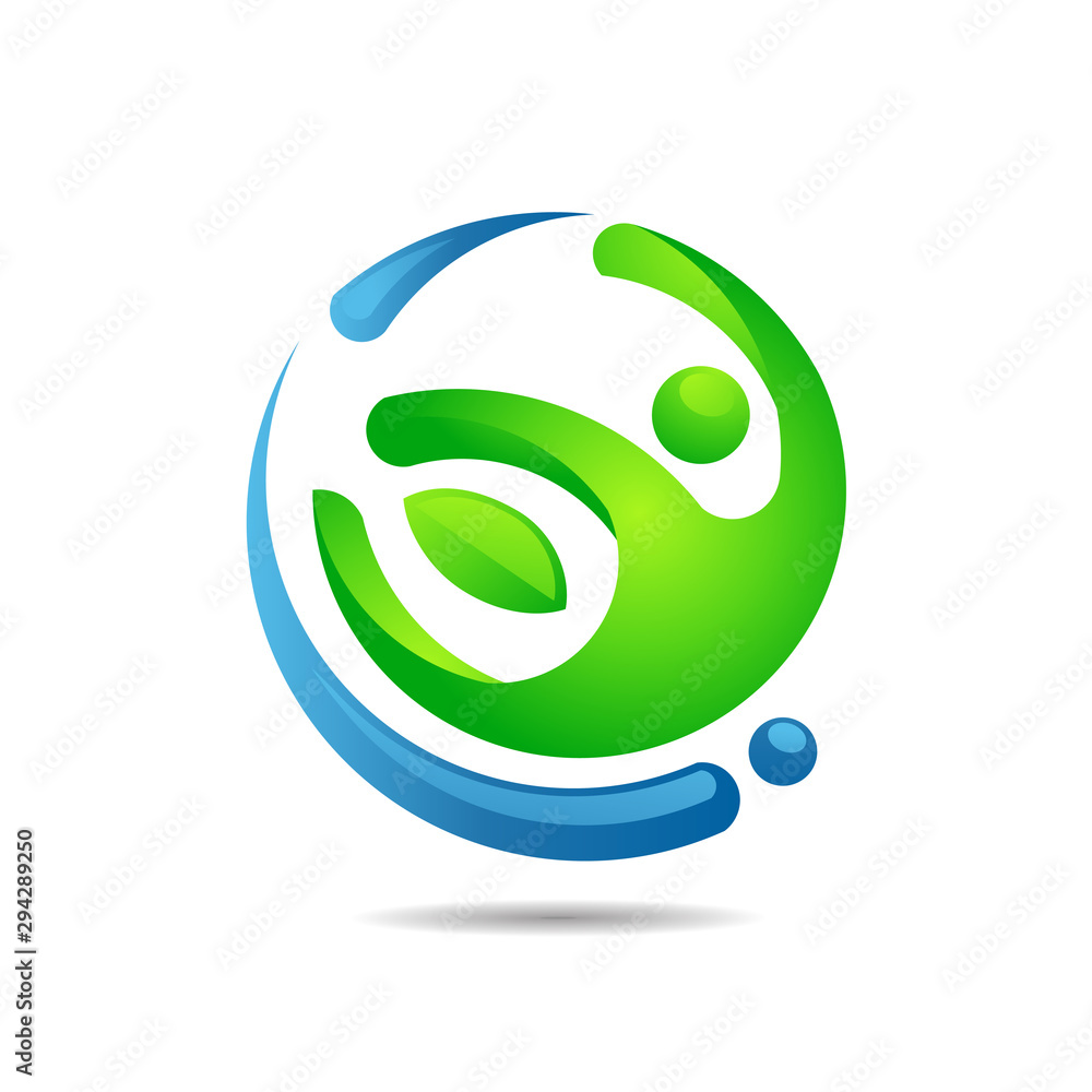 active body fit symbol and natural wellness center vector,Healthy ...