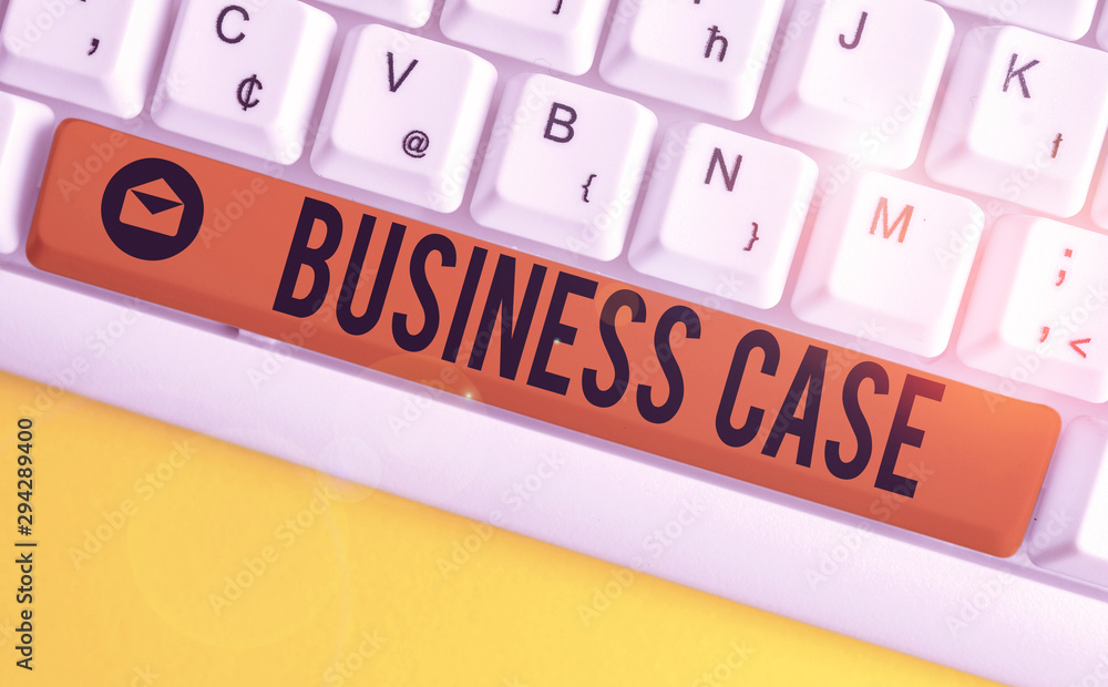 Word writing text Business Case. Business photo showcasing Proposition ...