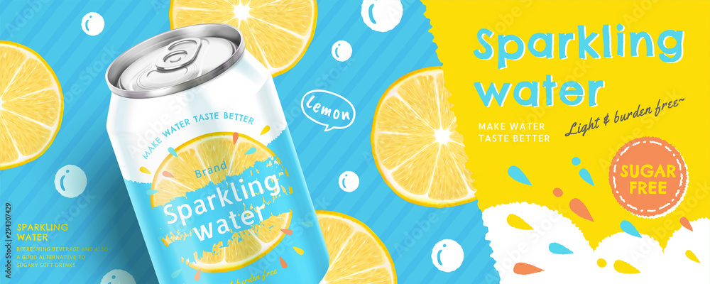 Sparkling water soda ads Stock Vector | Adobe Stock