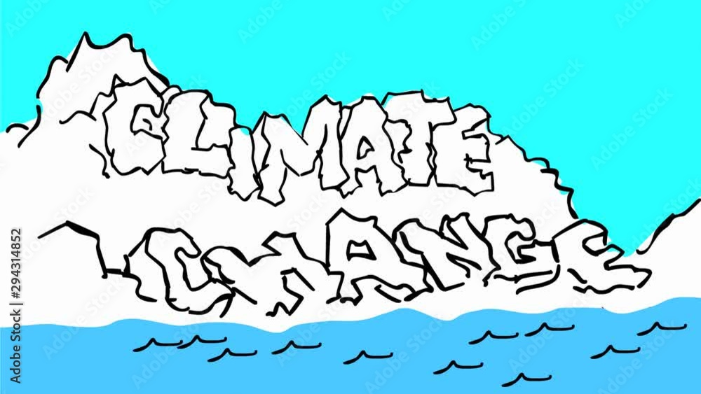 Vídeo do Stock: Time lapse video 2D animation of a drawing of climate ...