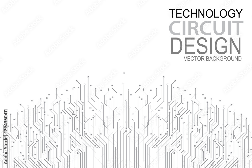 Vector abstract futuristic circuit board on white background, Vector ...
