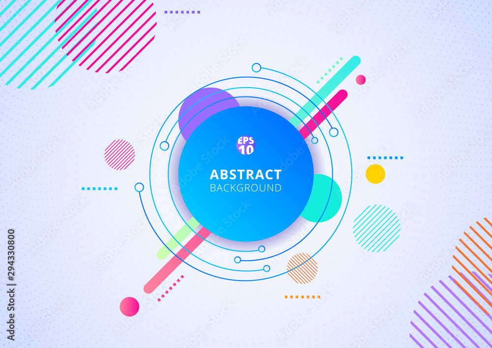 Abstract colorful color circle geometric pattern design background ...