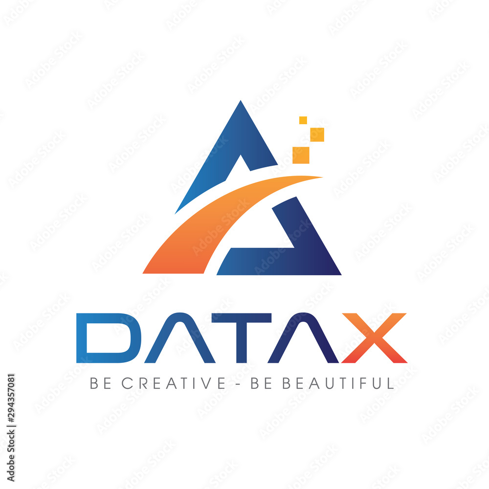 Letter A for Data Tech Logo Design Inspiration Stock Vector | Adobe Stock