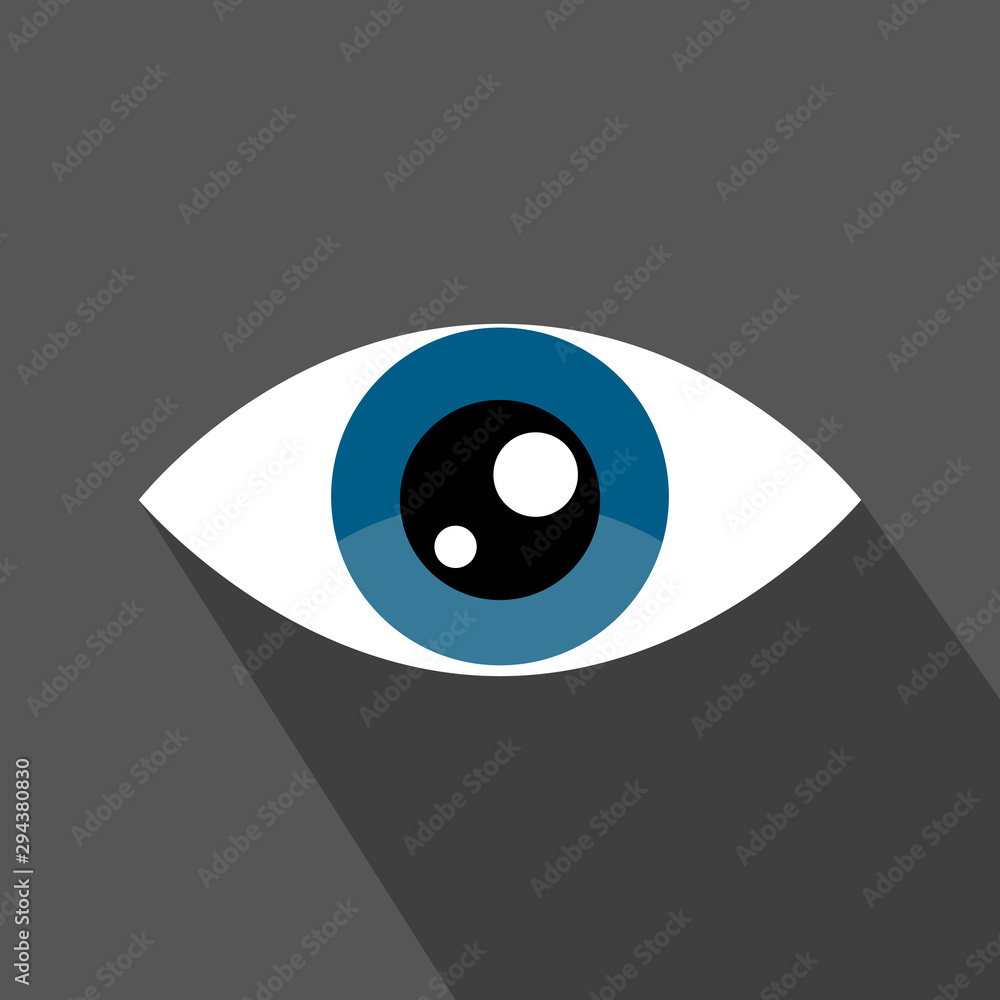Human eye icon on dark background, vector illustration Stock Vector ...