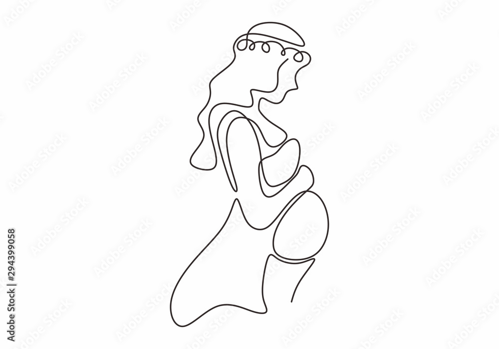 Pregnant Line Drawing