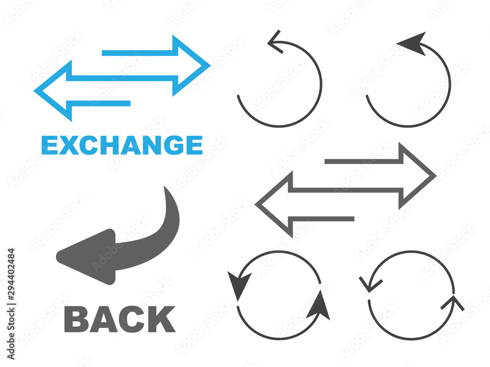Exchange logo. Flip over or turn arrow. Reverse sign Stock Vector ...