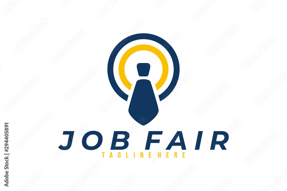 job fair logo icon vector isolated Stock Vector | Adobe Stock