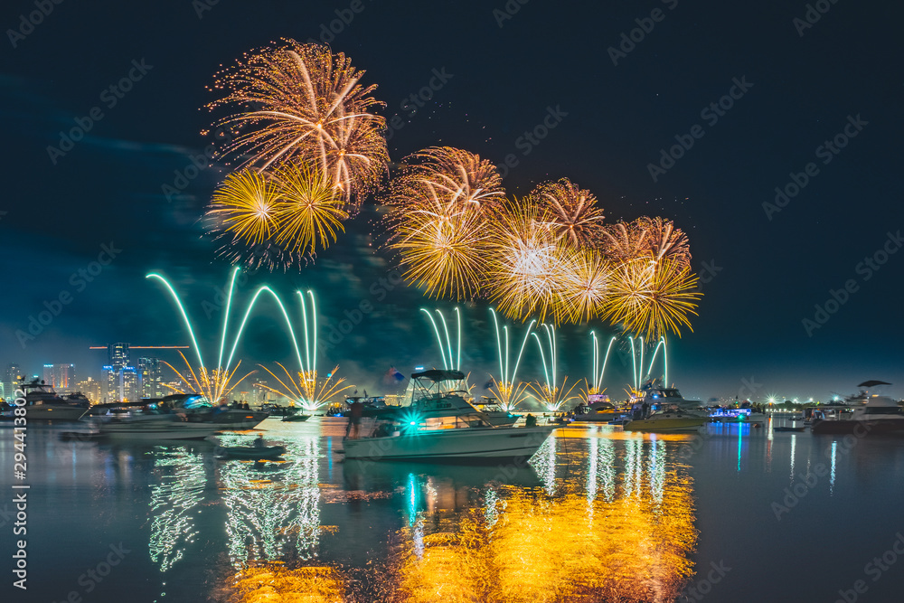 Beautiful firework display for Australia Day Sky works which is the ...