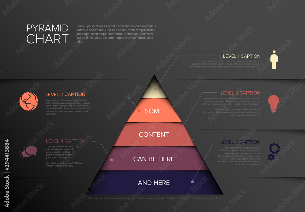 Pyramid Info Chart Diagram Layout Stock Template | Adobe Stock
