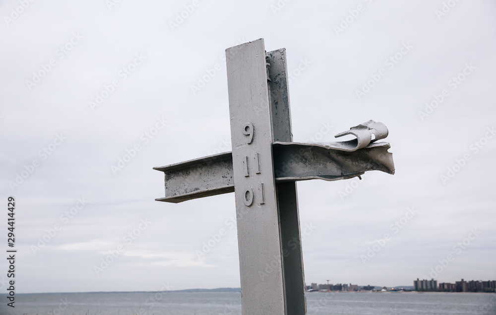 9/11 Memorial In Breezy Point New YorkCross at the 9/11 memorial in ...