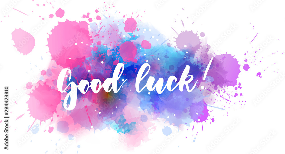Good luck - calligraphy lettering Stock Vector | Adobe Stock