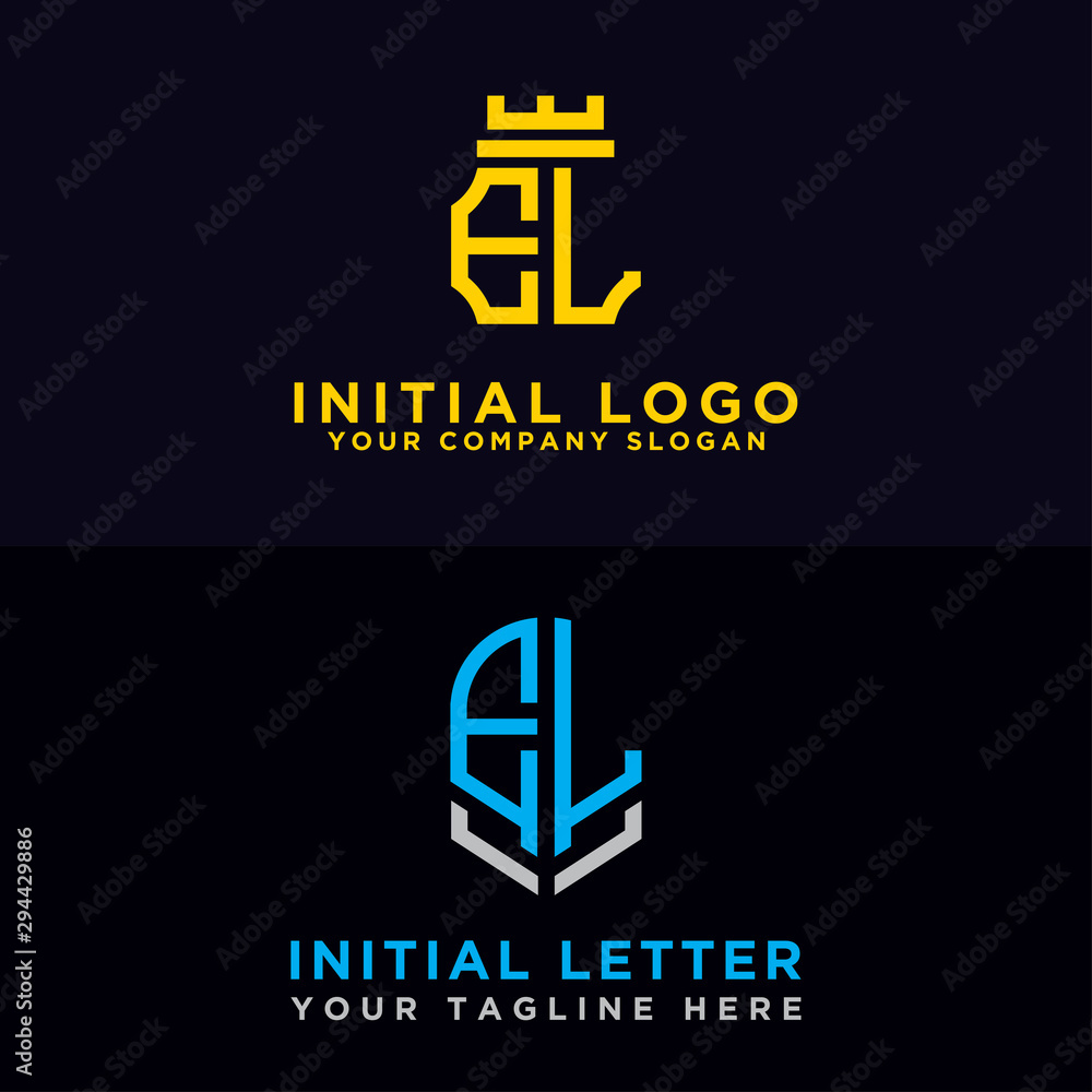 EL Logo Set is a modern graphic design, Inspirational logo design for ...