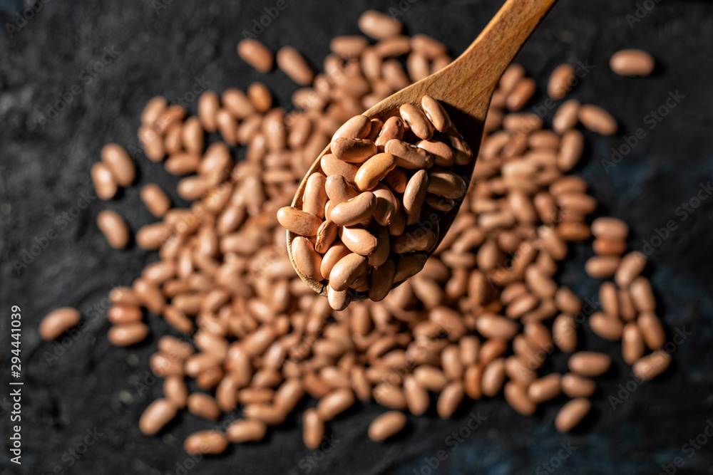Overhead view of Phaseolus vulgaris, also called beans, chingadilla ...