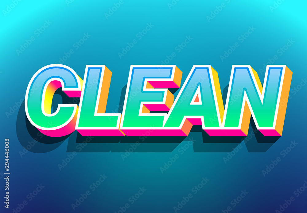3D Bold and Colorful Text Effect Stock Template | Adobe Stock