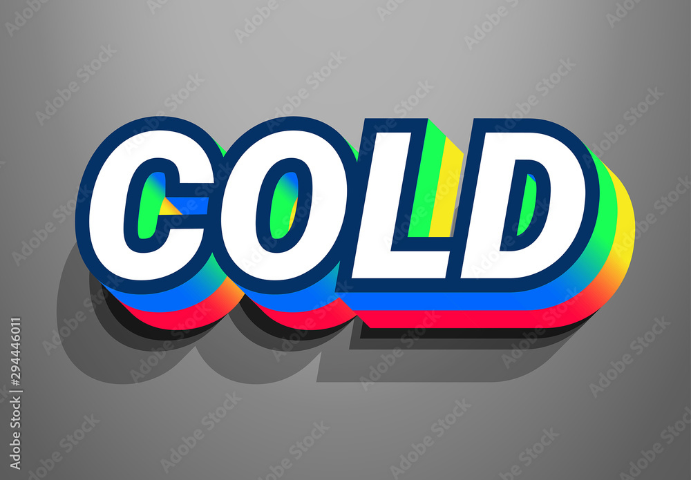 Colorful Text Effect with Grey Background Stock Template | Adobe Stock