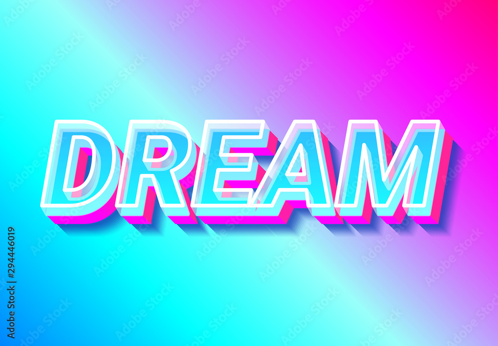 Pink and Blue Text Effect Stock Template | Adobe Stock