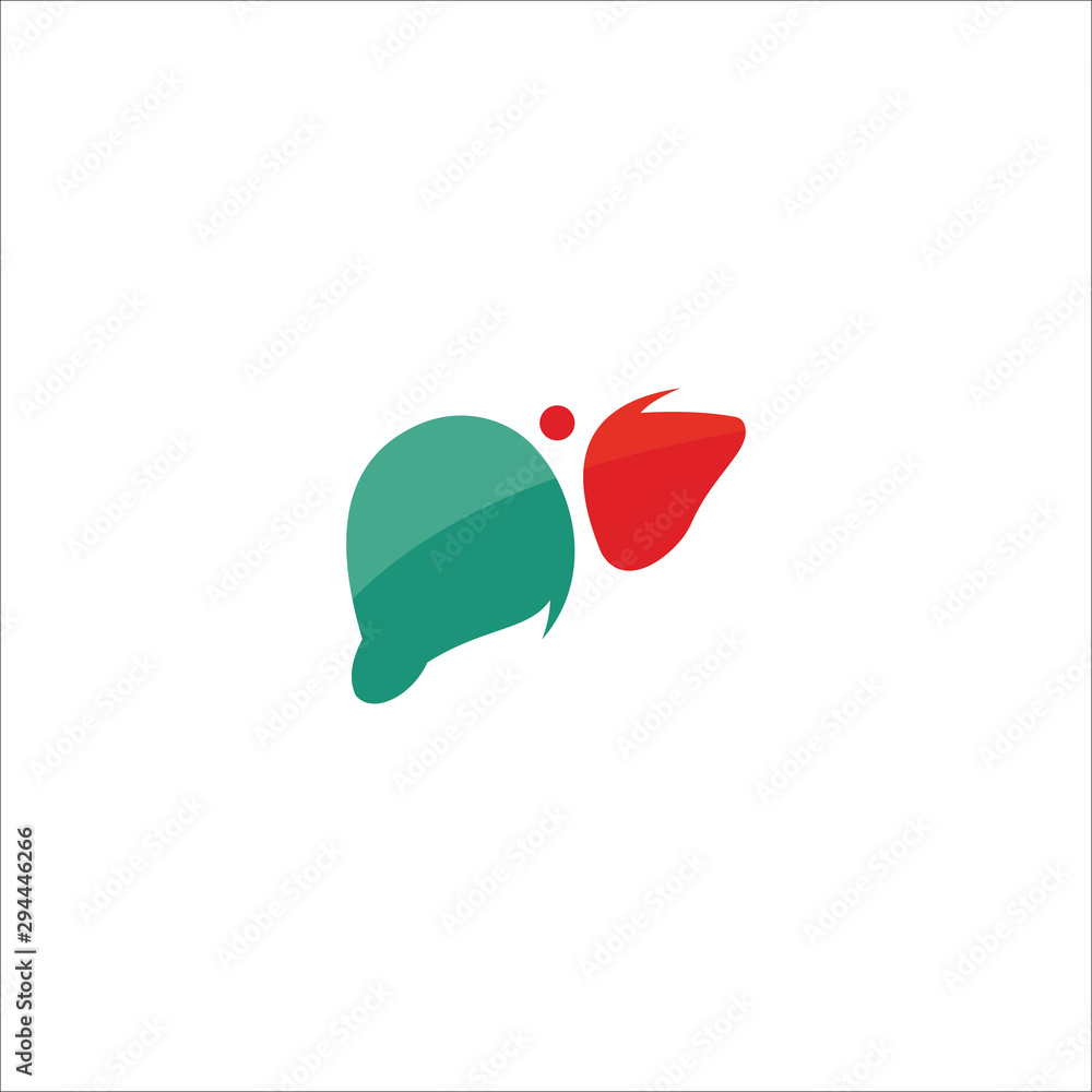 Liver icon human organ. Grey isolated sign on white background. Liver ...