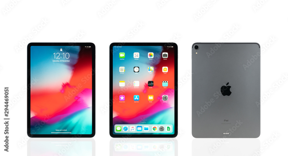 Bangkok, Thailand - Nov 24, 2018: Studio shot of new Apple iPad pro ...