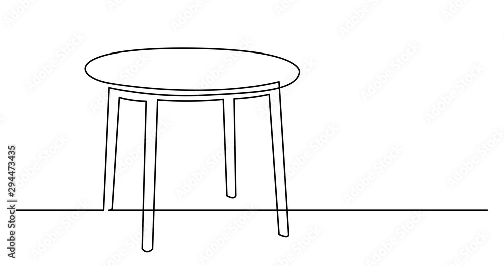 Table Line Drawing