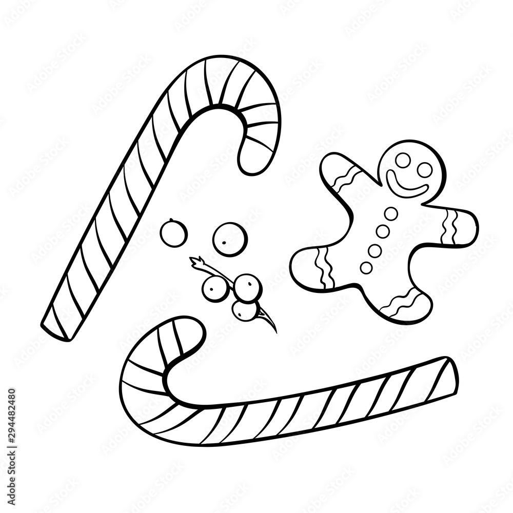 Christmas Food Clipart Black And White