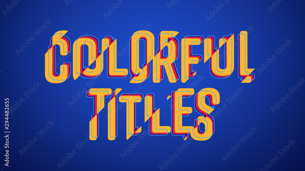 Colorful Titles Stock Template | Adobe Stock