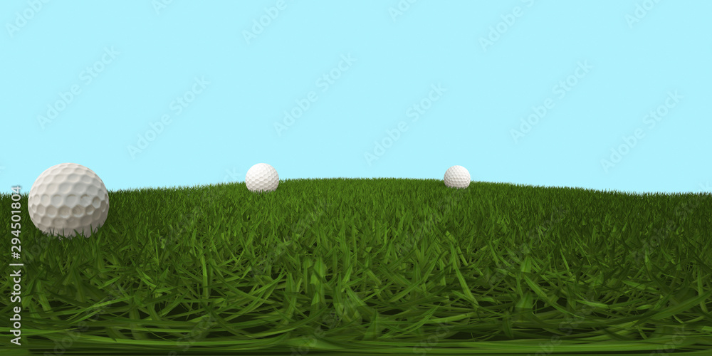 HDRI map with golf balls. 3D illustration Stock Illustration | Adobe Stock