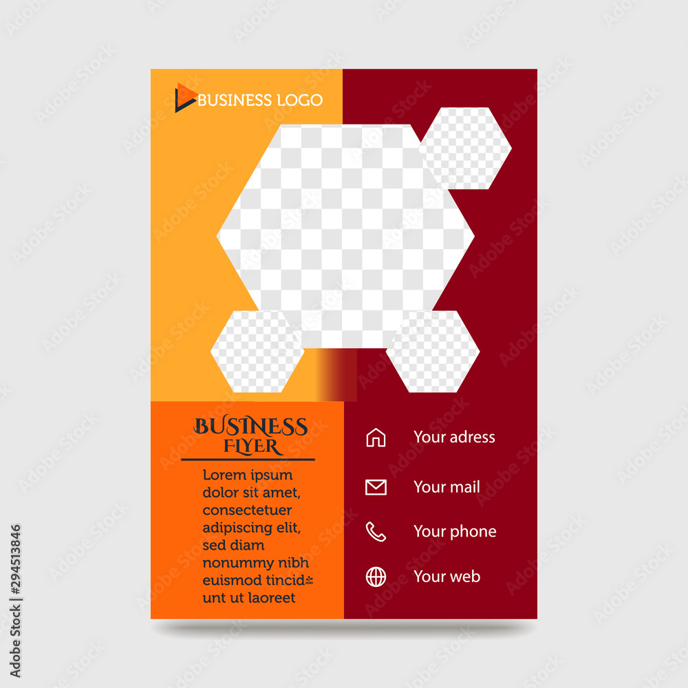 Orange Flyer Template Layout Design. Corporate Business Flyer, Brochure ...