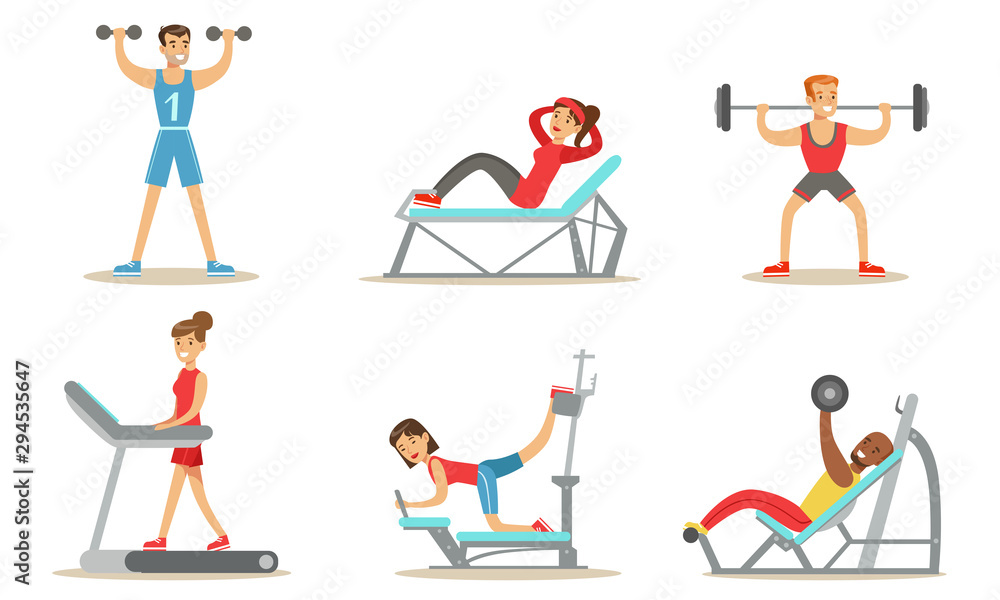 People Exercising Clip Art