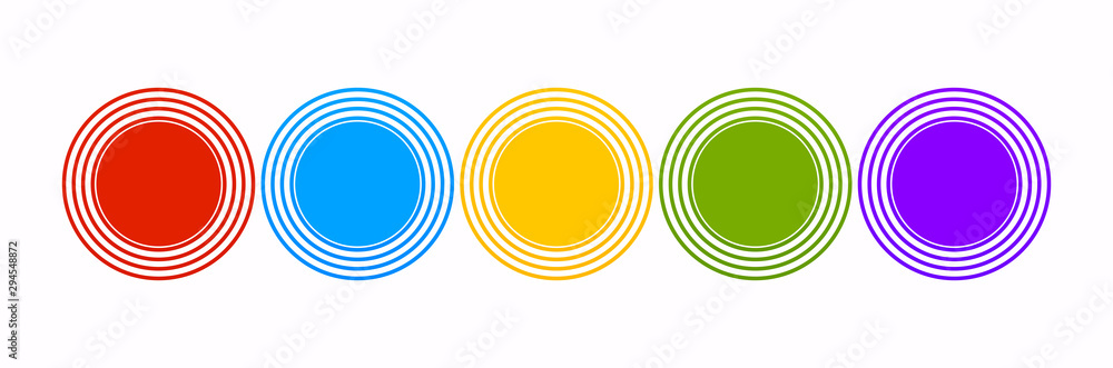 5 components chart make up something. Modern business circle ...