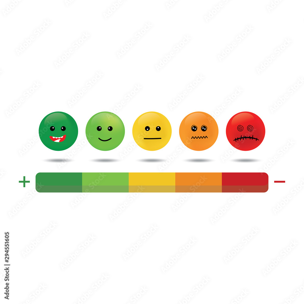Rating satisfaction of feedback in form of Five facial expression of ...