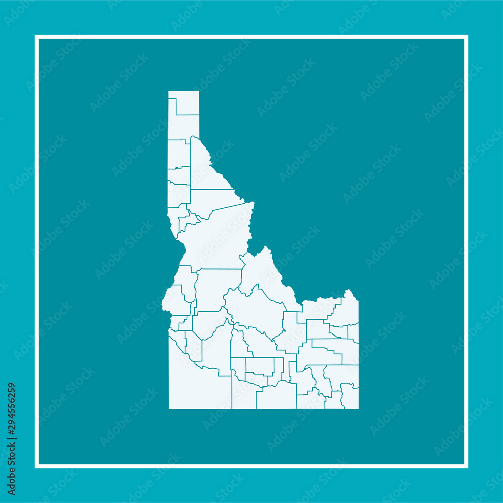 vector illustration map of Idaho Stock Vector | Adobe Stock