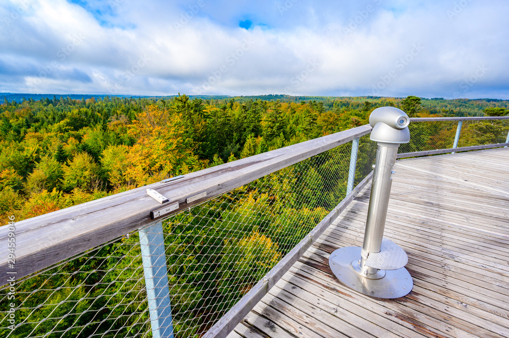 Treetop walk in Black Forest with 40m high Lookout tower with ...
