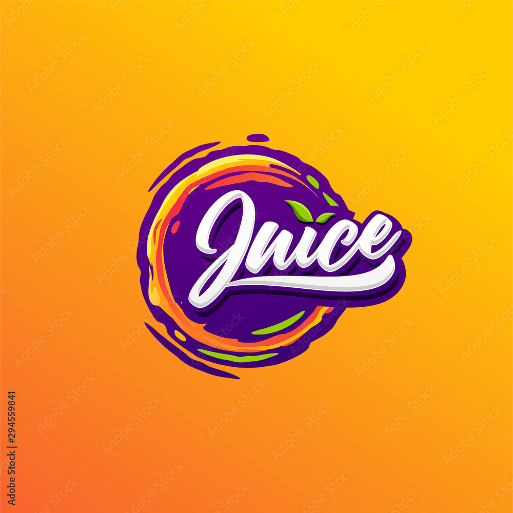 juice logo design vector illustration Stock Vector | Adobe Stock