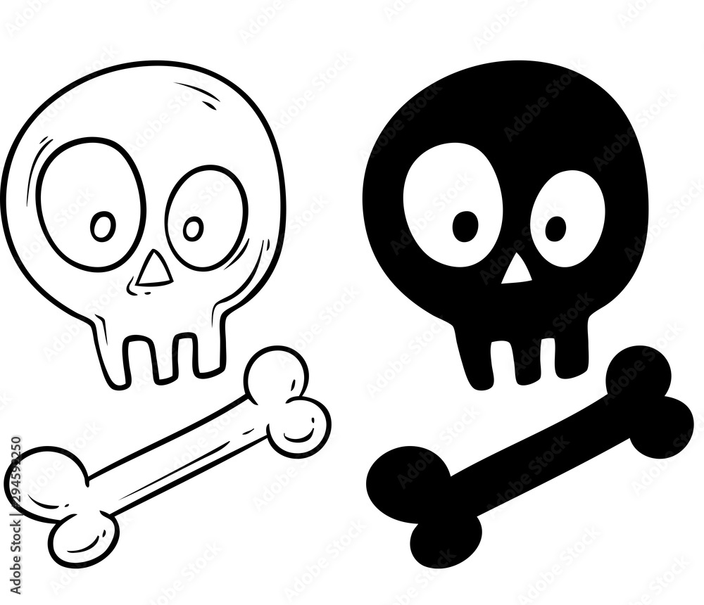 Funny Cartoon Skull