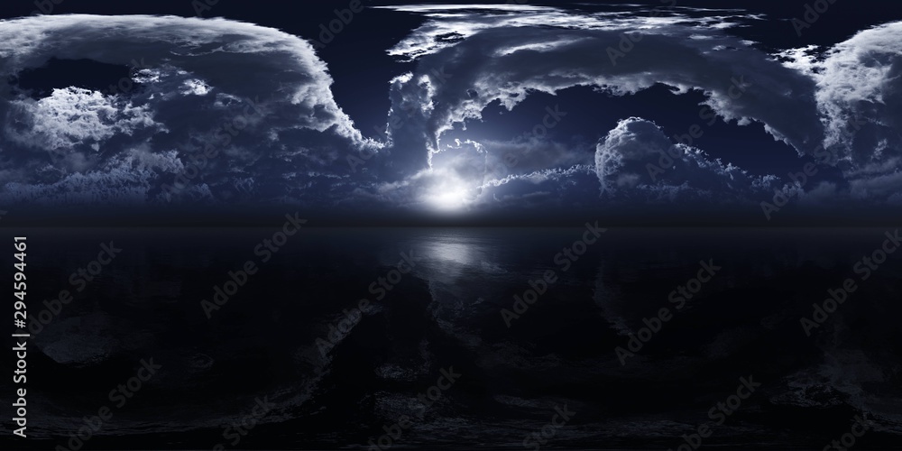 panorama of a stormy sea, HDRI, environment map , Round panorama ...