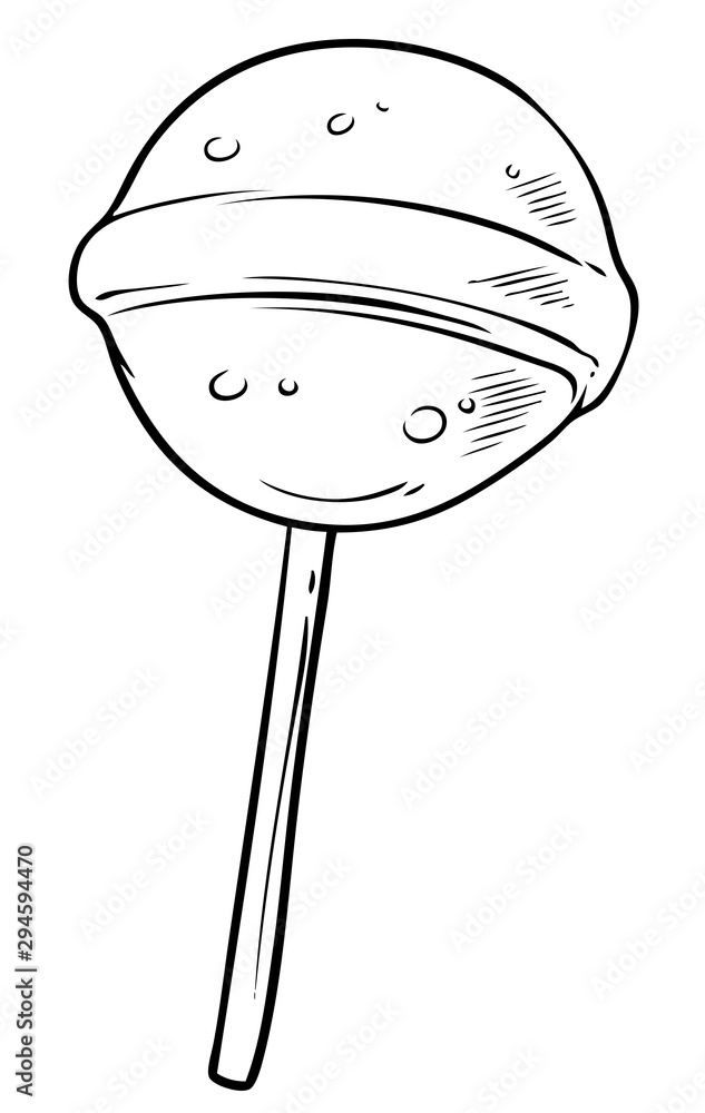 Cartoon Sweets Clipart Black